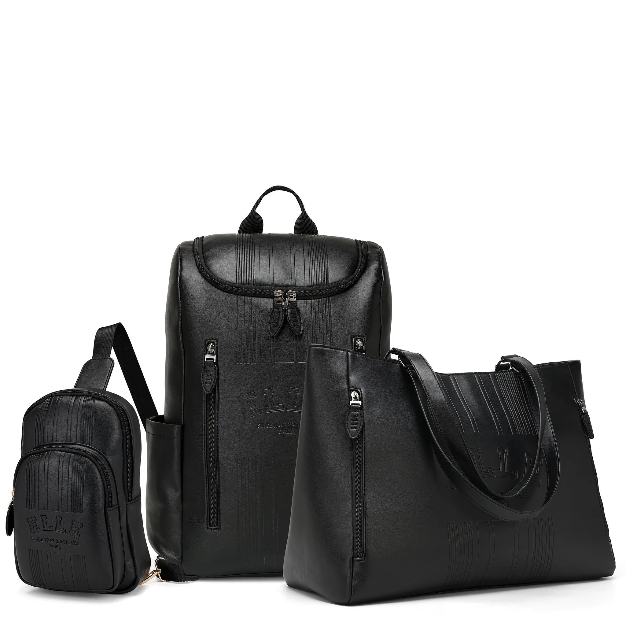 ELLE Roamer 3 Piece Backpack, Weekender & Crossbody Set – ELLE Travel