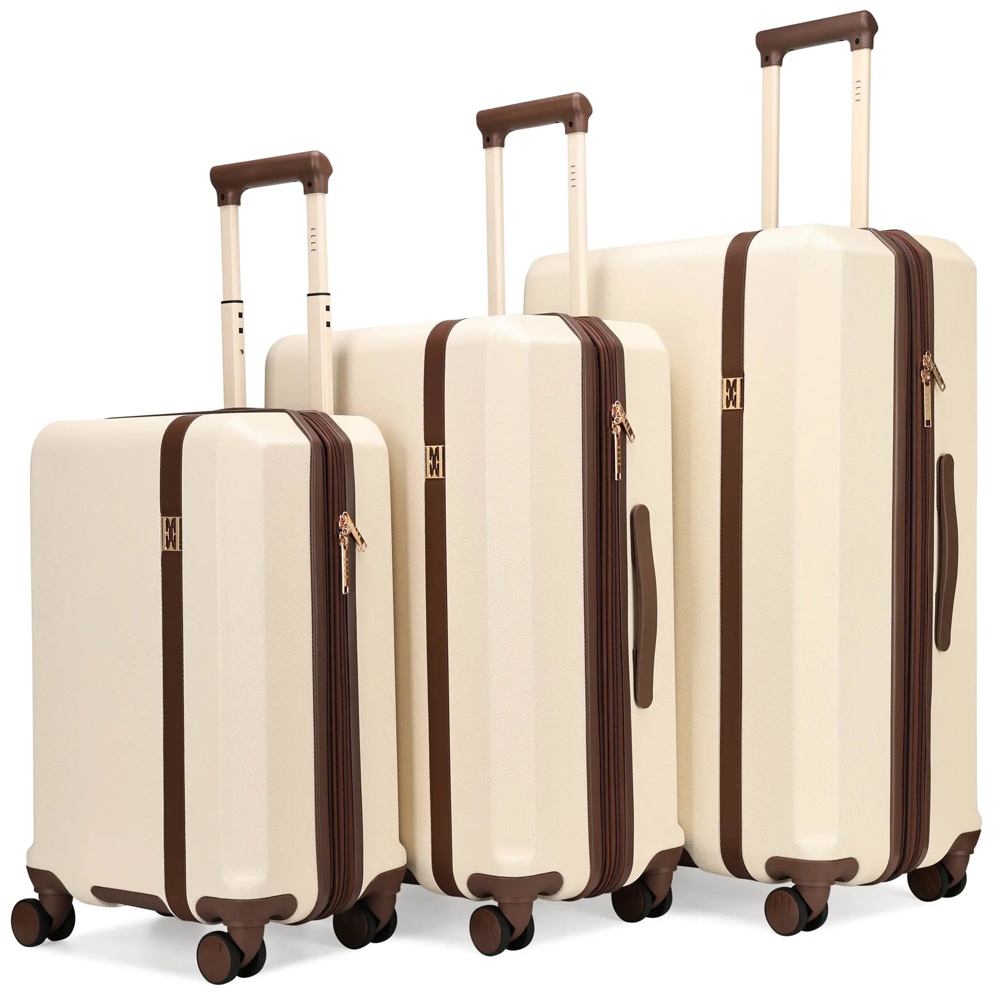 ELLE Luxe Journey 3 Piece Expandable Retro Spinner Luggage Set – ELLE ...