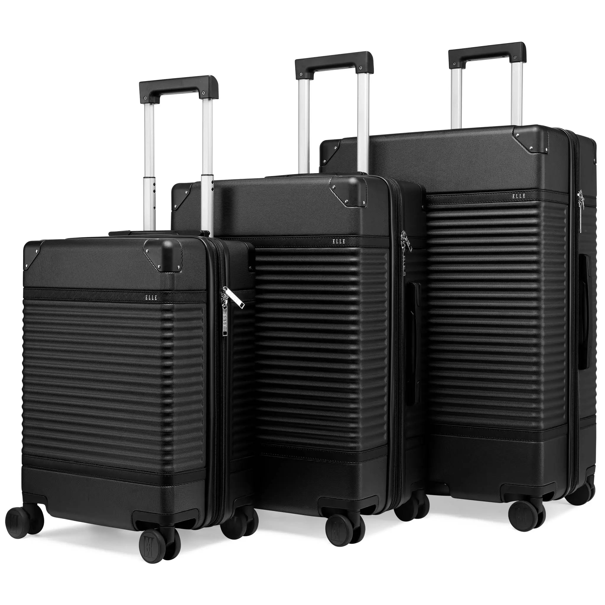 ELLE Belleville 3 Piece Expandable Retro Spinner Luggage Set – ELLE Travel