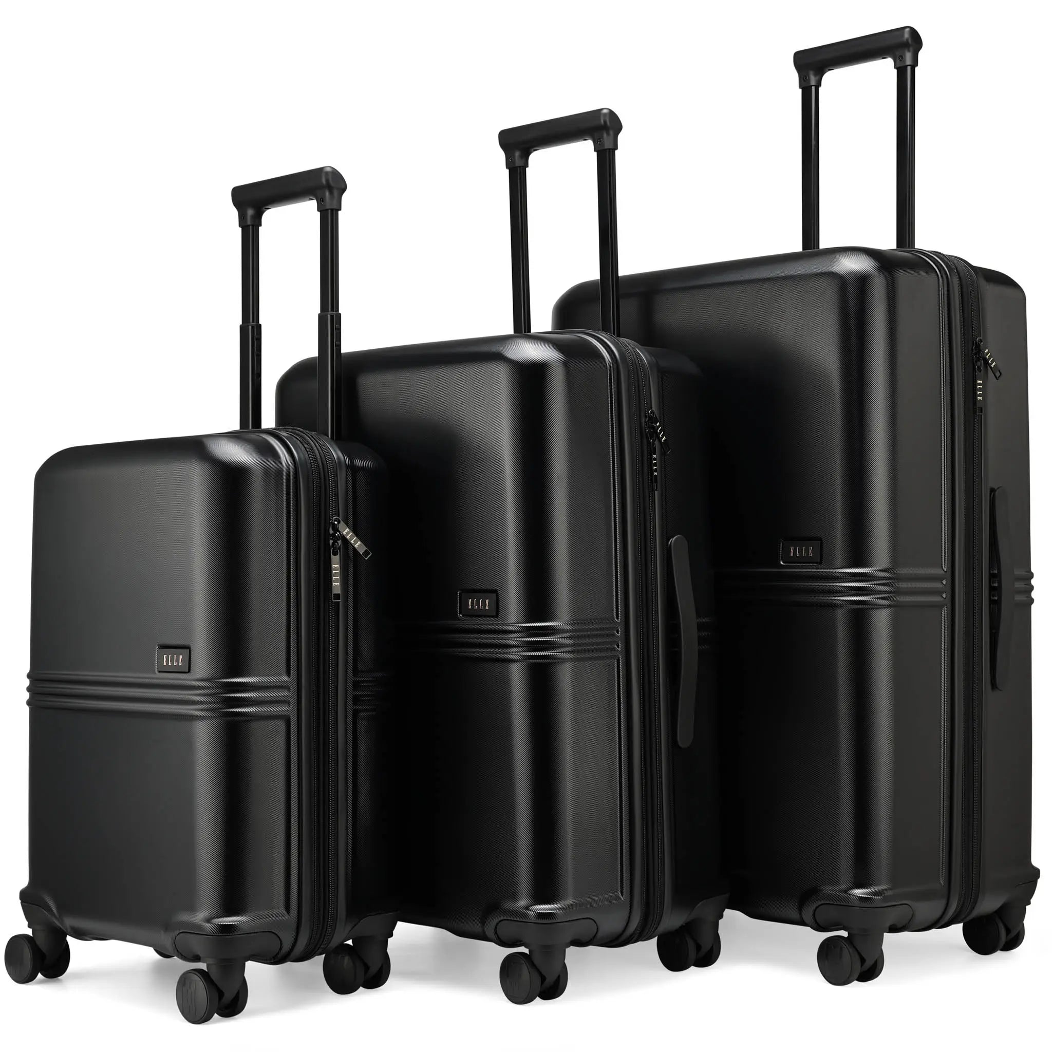 ELLE Expedition 3 Piece Expandable Polycarbonate Spinner Luggage Set ...